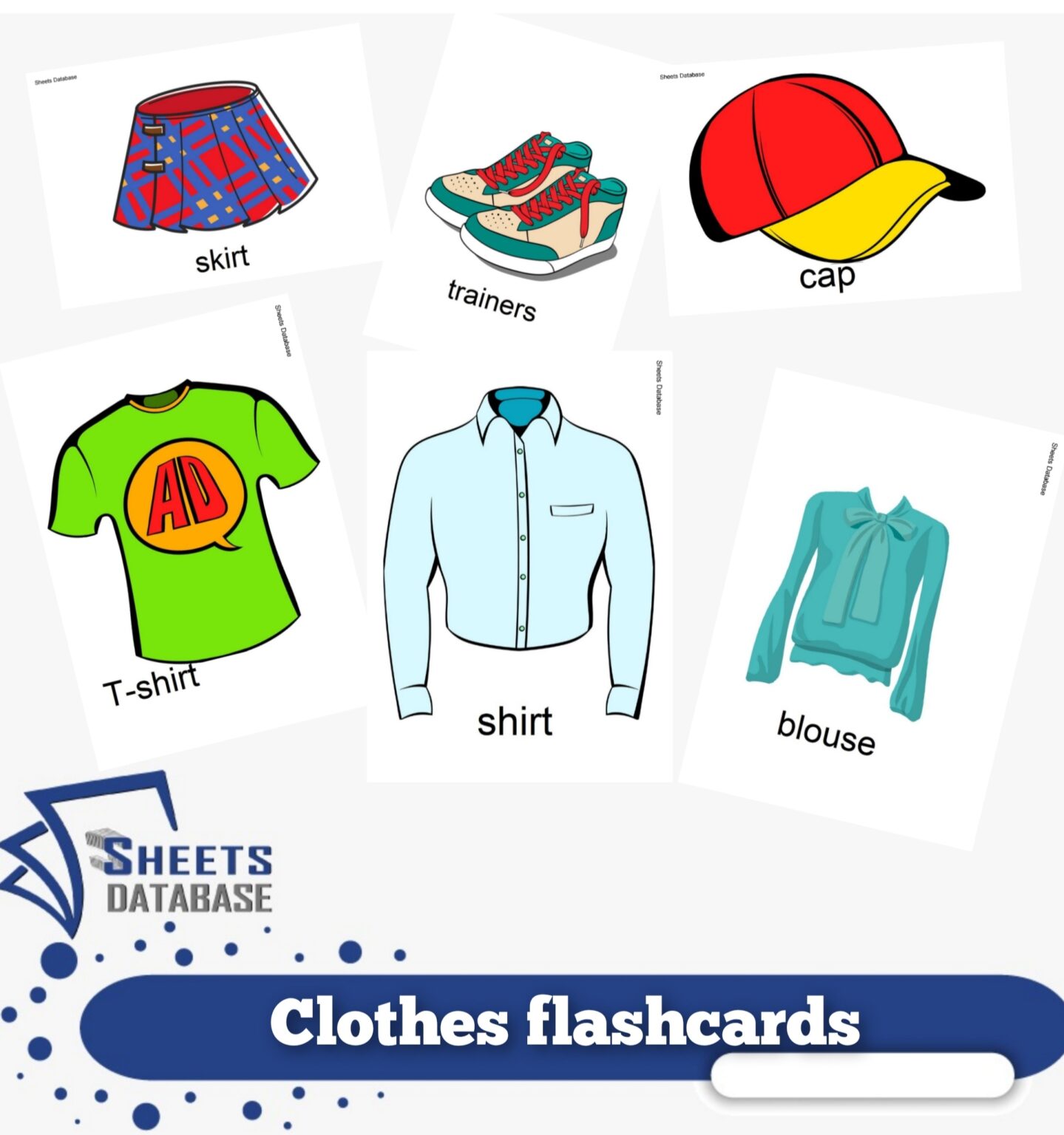 Clothes Flashcards – Sheets
