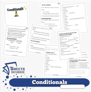 Conditionals worksheets – Sheets