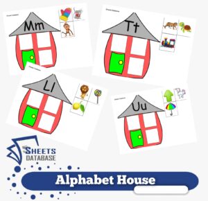 Alphabet Houses – Sheets