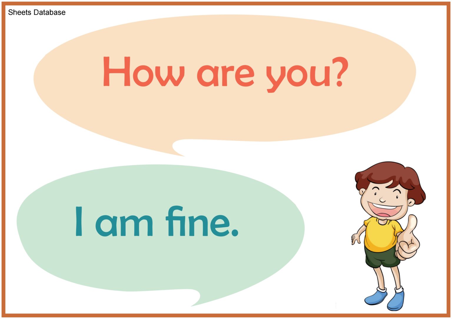 Speaking cards – Sheets