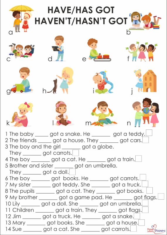 Have Got And Has Got Worksheet Sheets