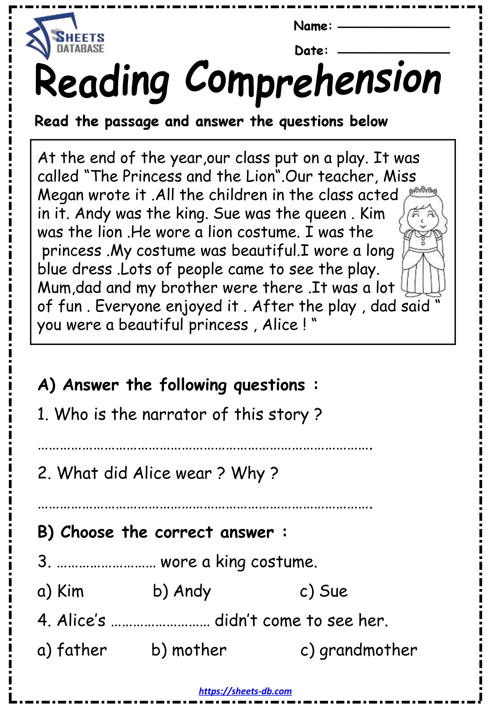 Reading Comprehension Passages For 3rd Grade Sheets Reading Comprehension Passages For 3rd Grade Sheets