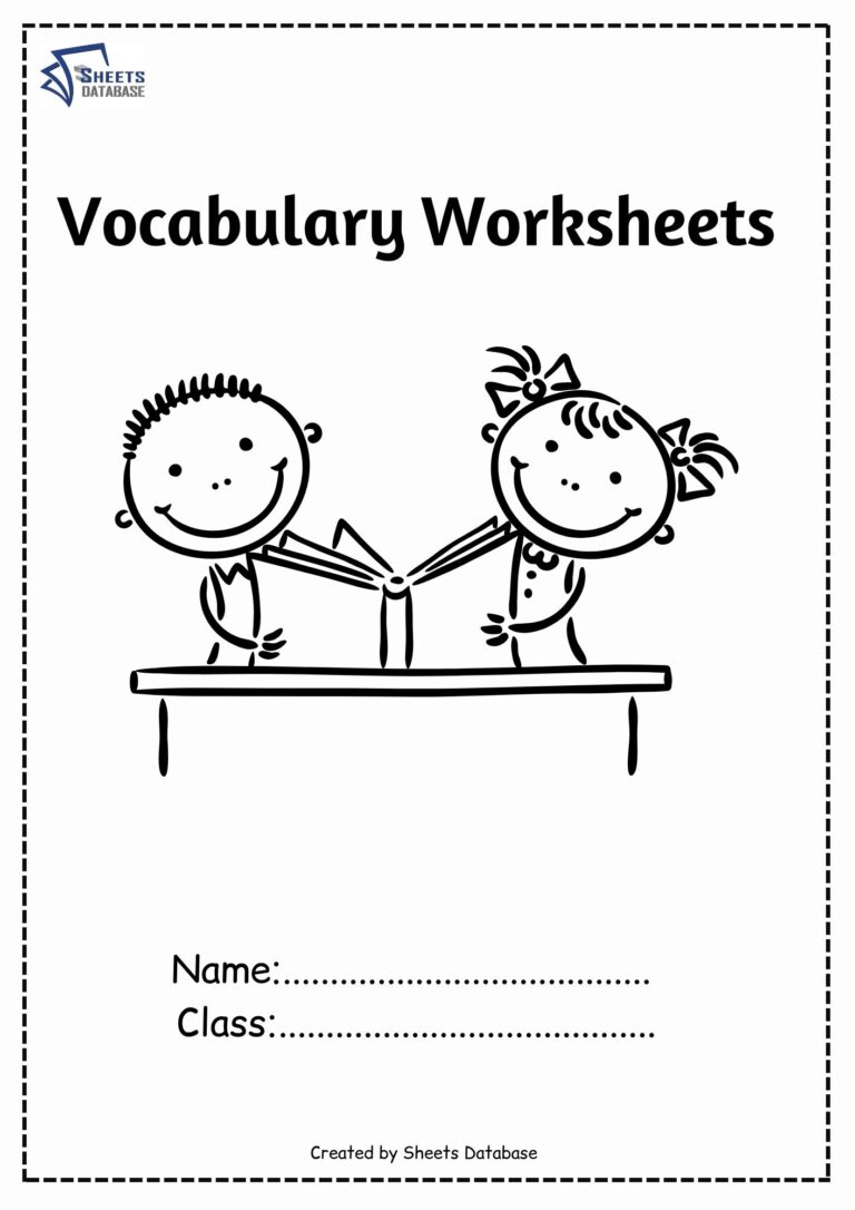 Vocabulary Worksheets – Sheets
