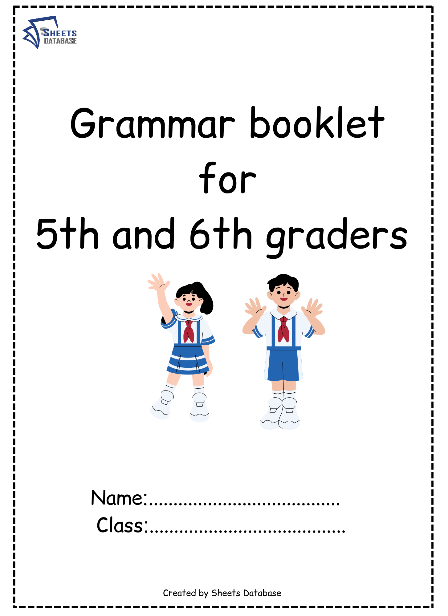Grammar booklet for 5th and 6th graders – Sheets