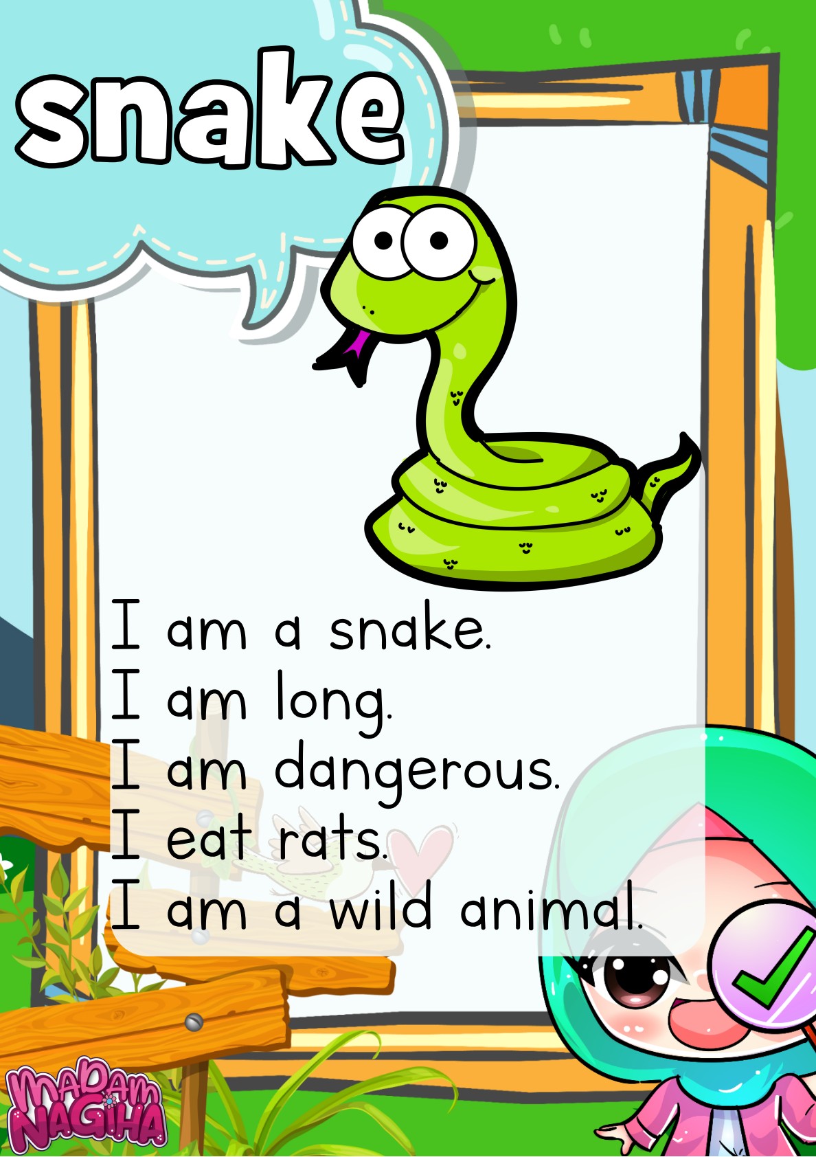 Animals reading texts – Sheets