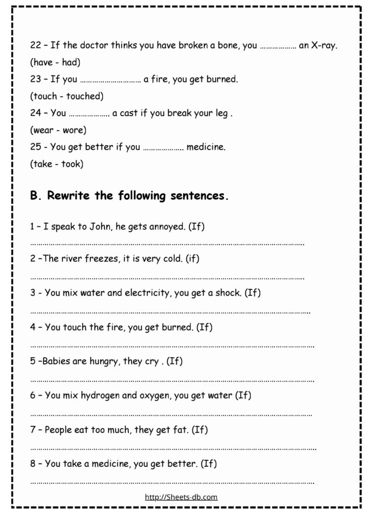 Grammar booklet 7th graders – Sheets