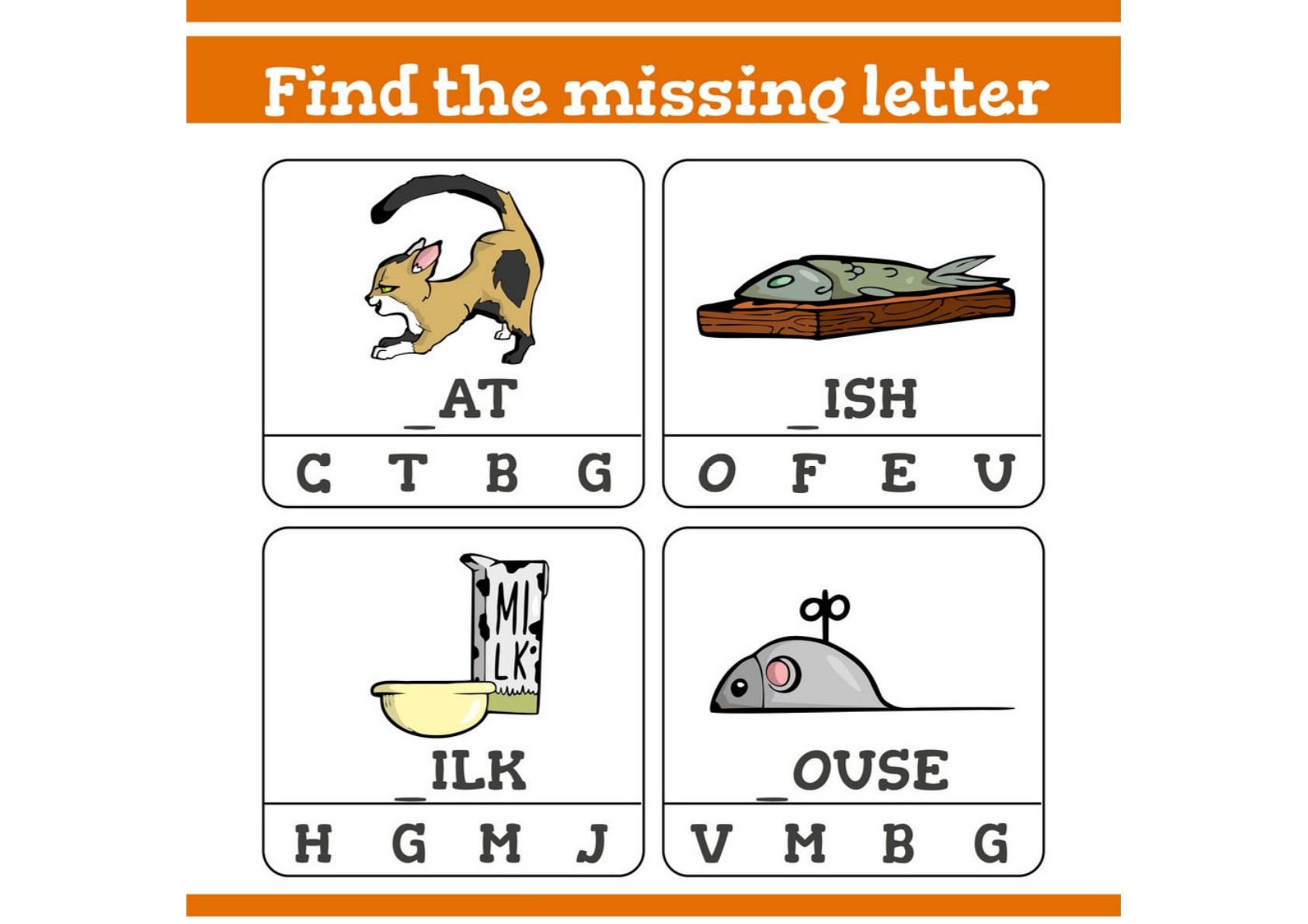 Missing letters – Sheets