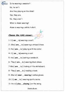 Present Continuous Tense – Sheets