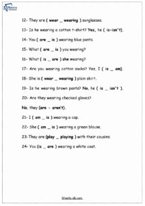 Present Continuous Tense – Sheets