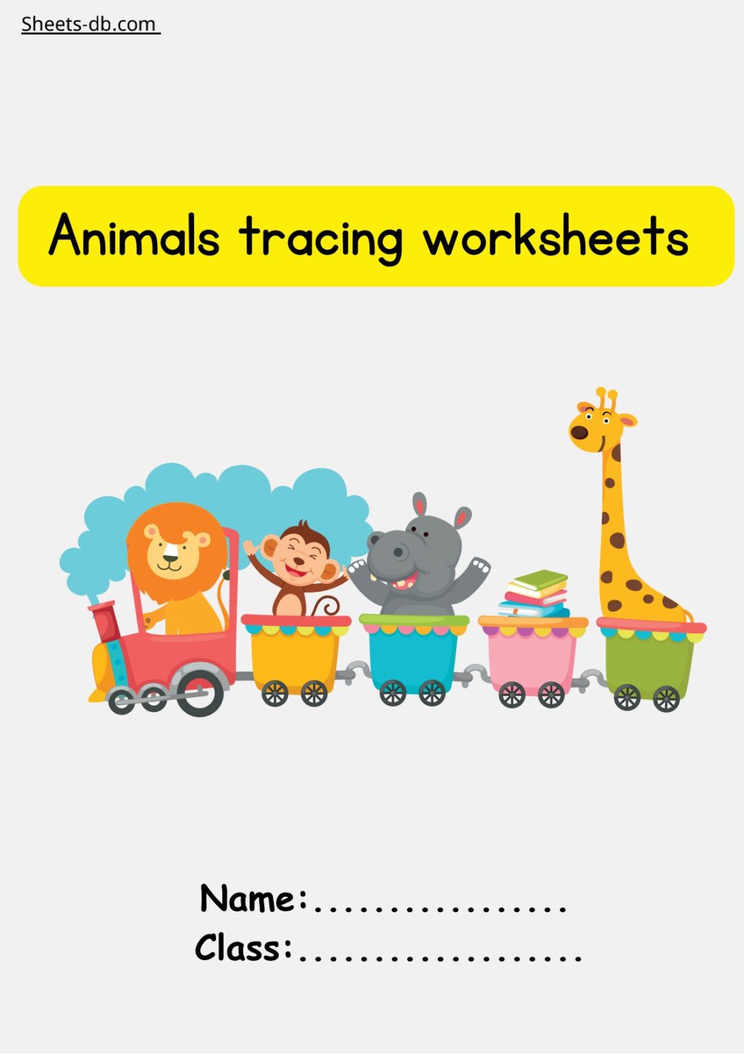 Animals – tracing and coloring worksheets – Sheets