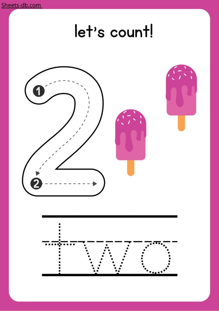 Numbers worksheets – Sheets