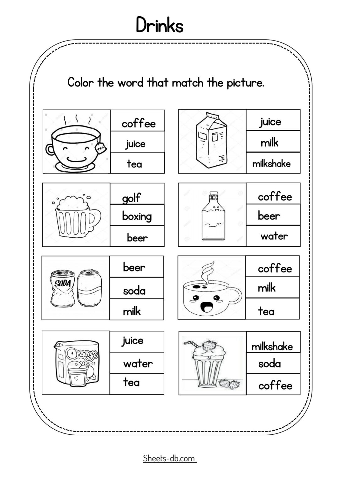 Vocabulary Worksheets – Sheets
