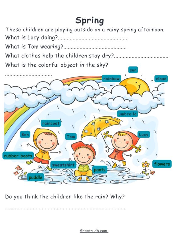 Spring Worksheet – Sheets