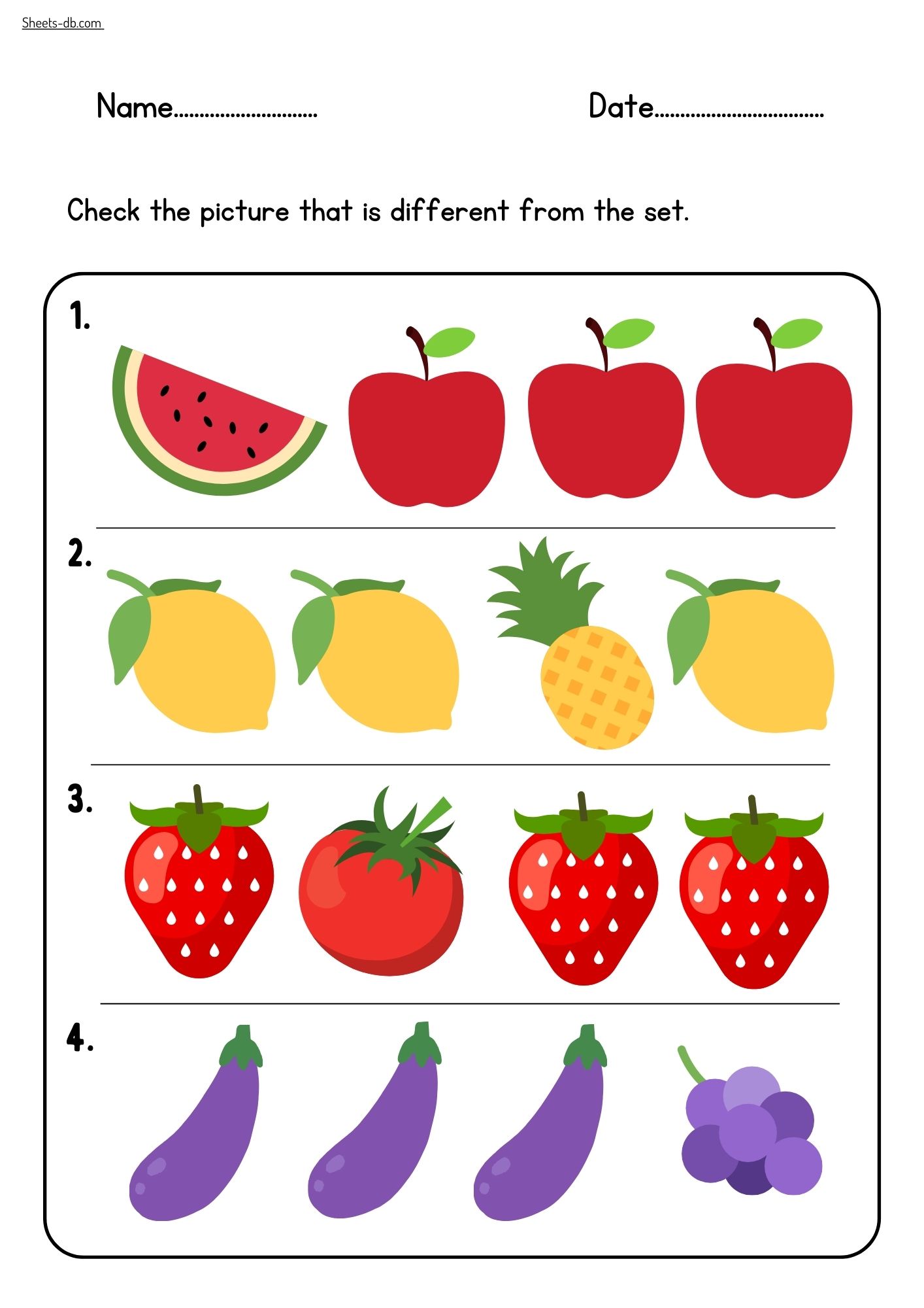 Kindergarten Worksheets – Sheets
