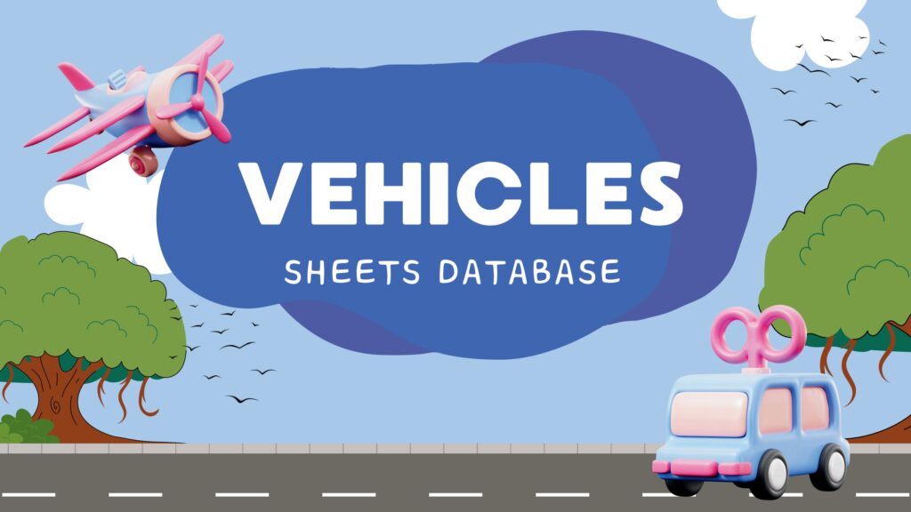 Vehicles Flashcards and Vocabulary Worksheets – Sheets