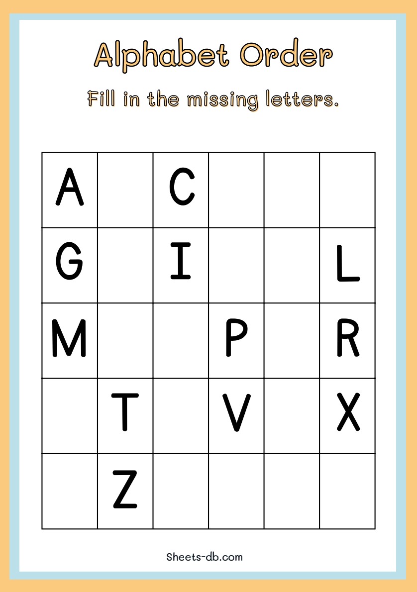 Alphabet Booklet – Sheets