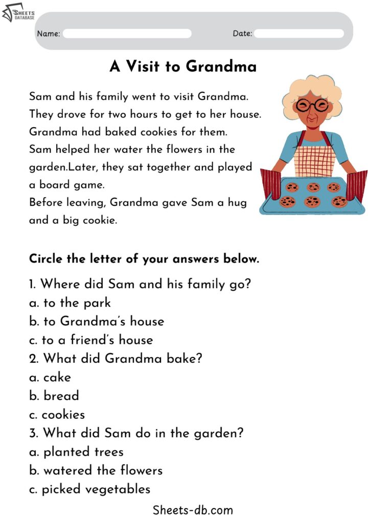Reading Comprehension – Sheets