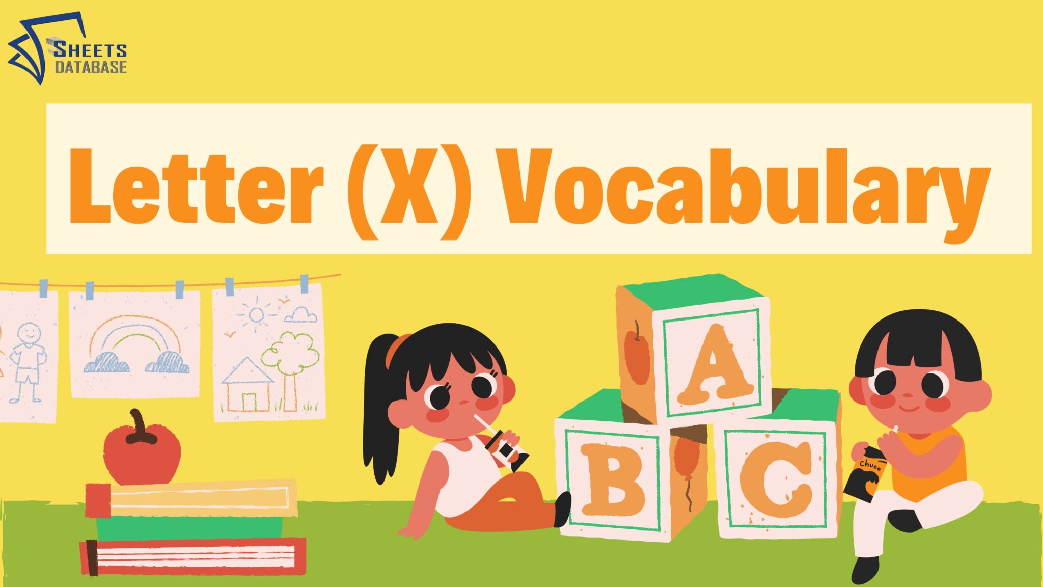 Letter X Flashcards and Vocabulary Worksheets – Sheets